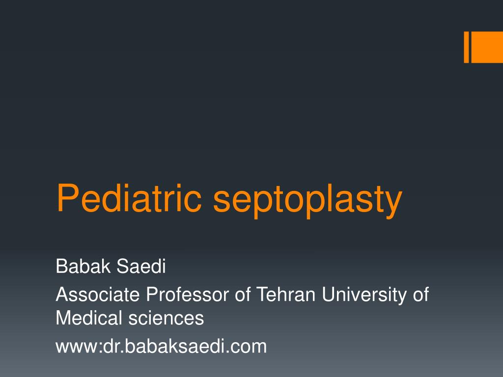 PPT - Pediatric septoplasty PowerPoint Presentation, free download - ID ...
