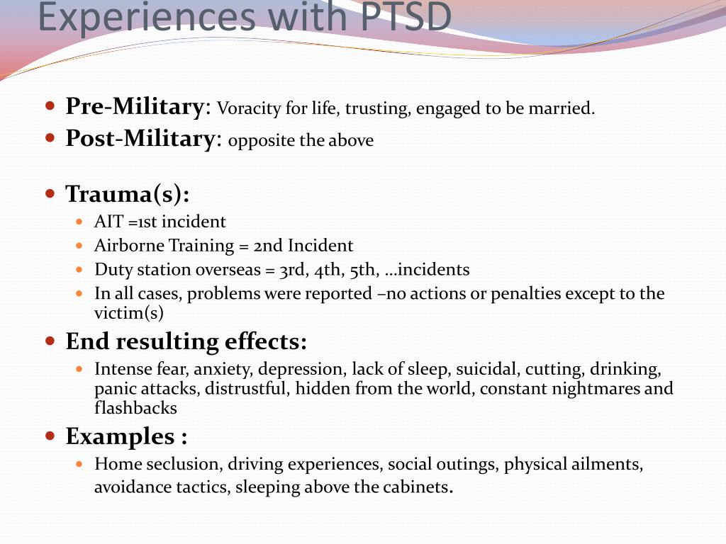 PPT - Experiences with PTSD PowerPoint Presentation, free download - ID ...