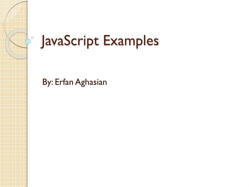 PPT - JavaScript Examples PowerPoint Presentation, free download - ID ...