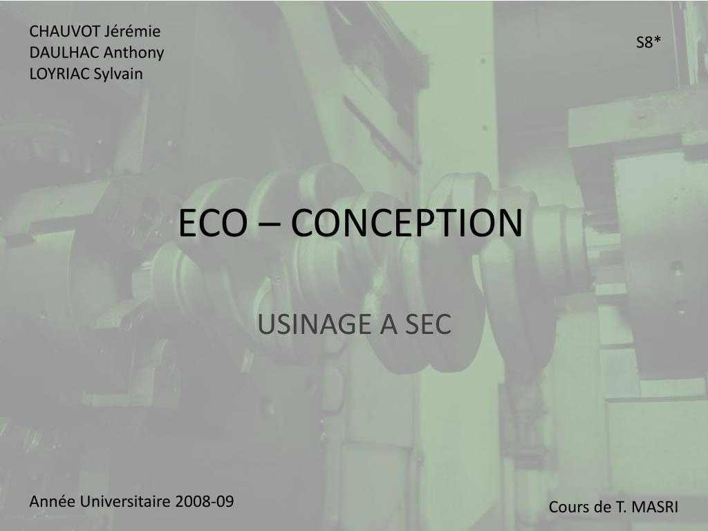 PPT - ECO – CONCEPTION PowerPoint Presentation, free download - ID:2284180