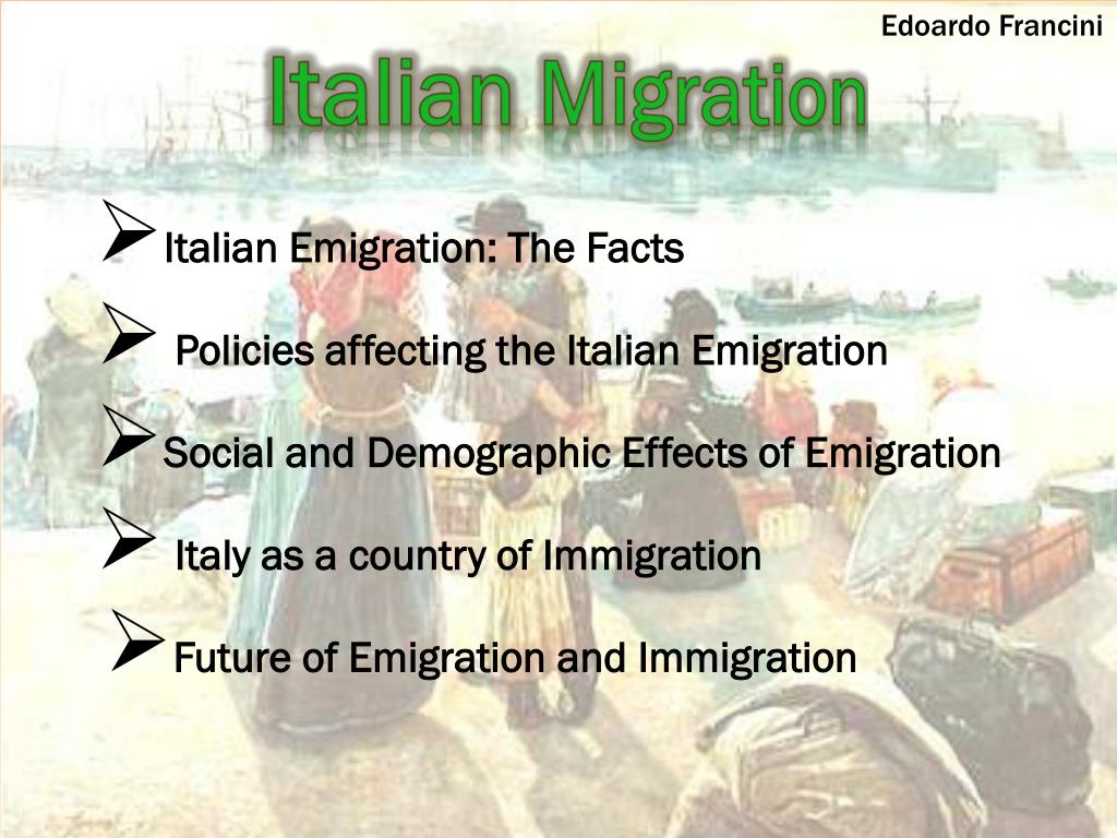 PPT - Italy as a country of Immigration PowerPoint Presentation, free ...