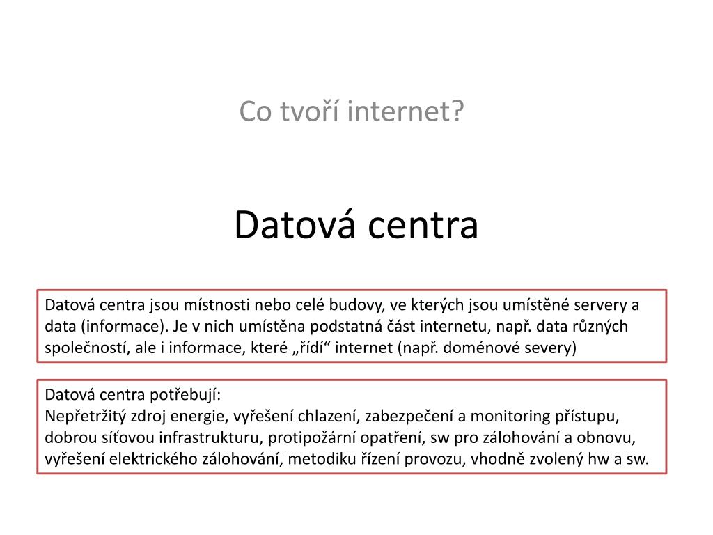 PPT - Datová centra PowerPoint Presentation, free download - ID:2285256