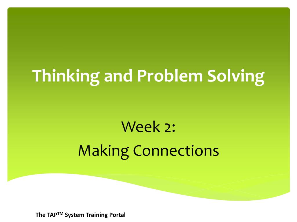 PPT - Thinking and Problem Solving PowerPoint Presentation, free ...