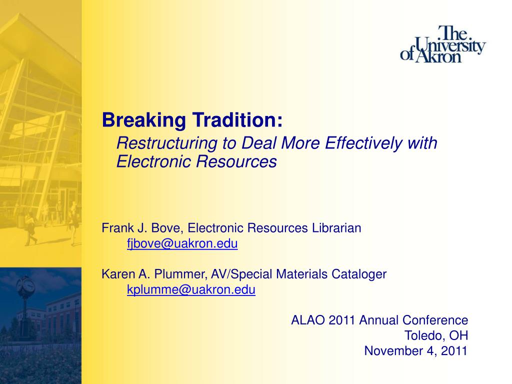 PPT - Breaking Tradition: PowerPoint Presentation, free download - ID ...