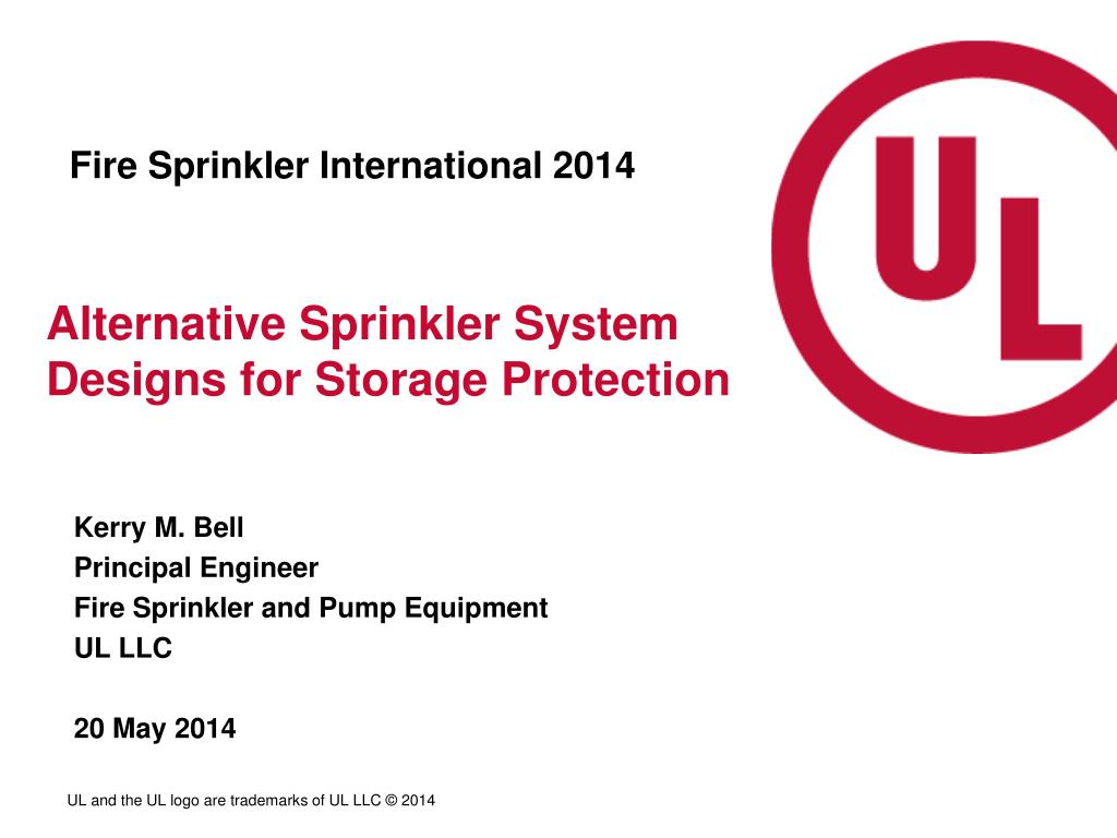 PPT - Alternative Sprinkler System Designs for Storage Protection ...