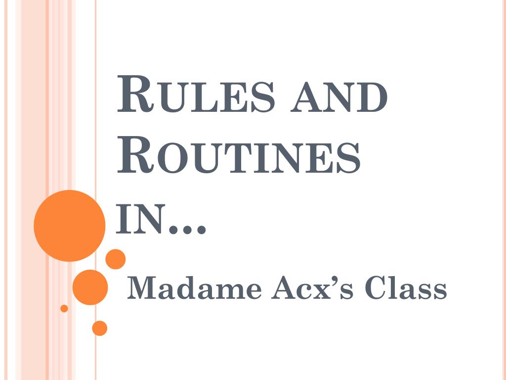 PPT - Rules and Routines in... PowerPoint Presentation, free download ...
