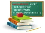 PPT - Expository TEXTS PowerPoint Presentation, free download - ID:4954128