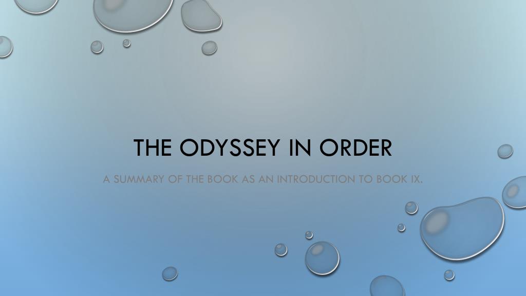 PPT - The Odyssey in Order PowerPoint Presentation, free download - ID ...