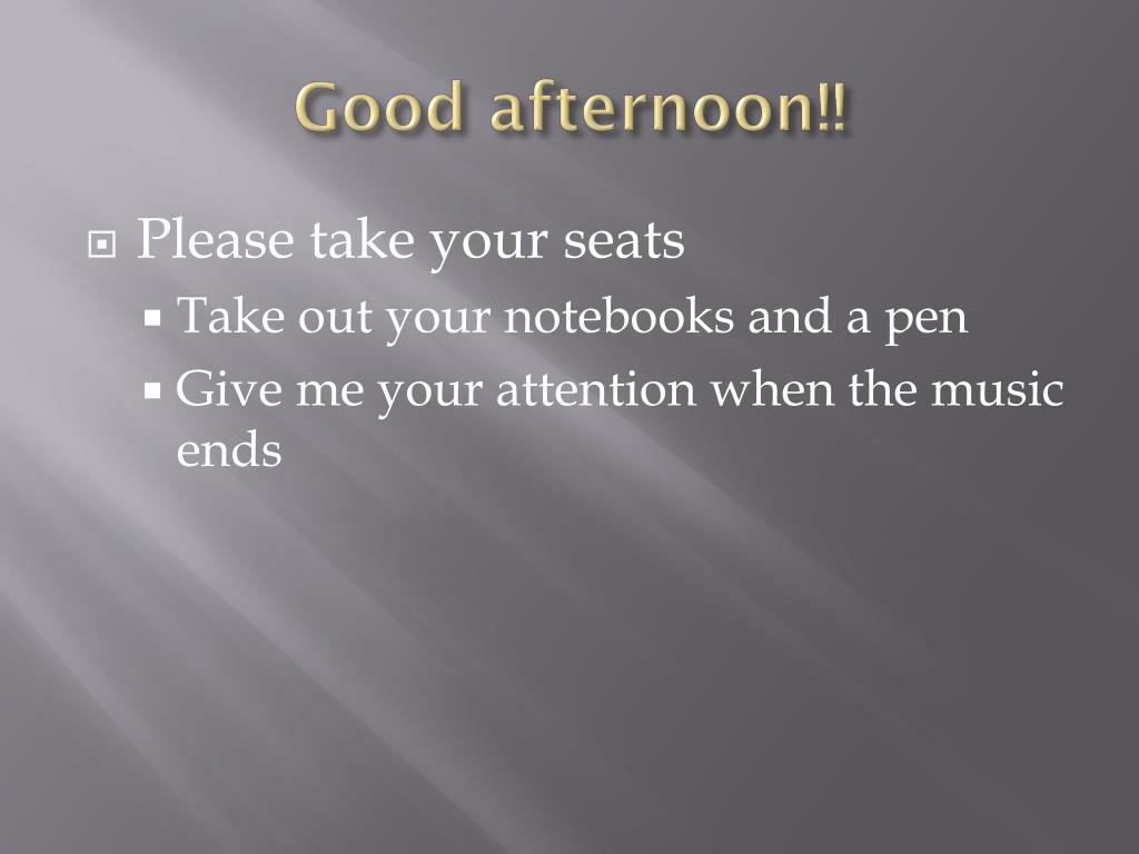 PPT - Good afternoon!! PowerPoint Presentation, free download - ID:2297527