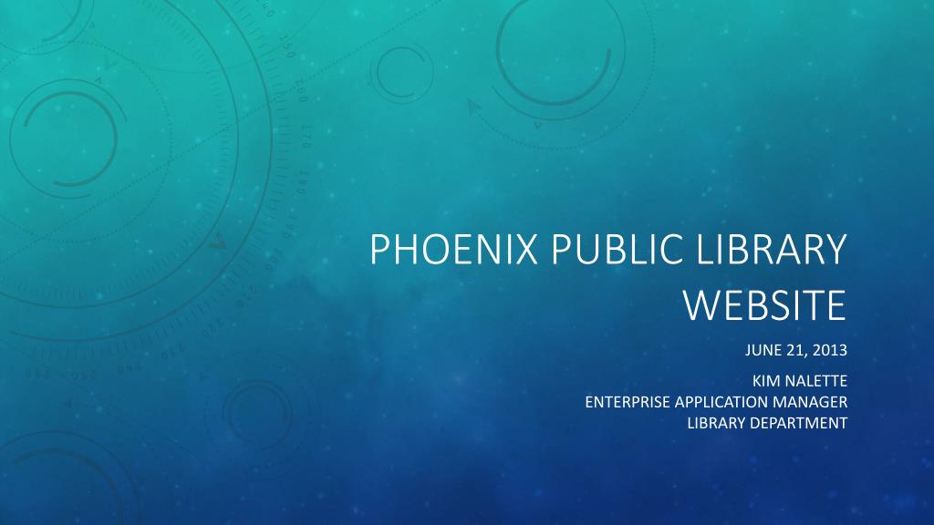 PPT - Phoenix Public Library Website PowerPoint Presentation, free ...