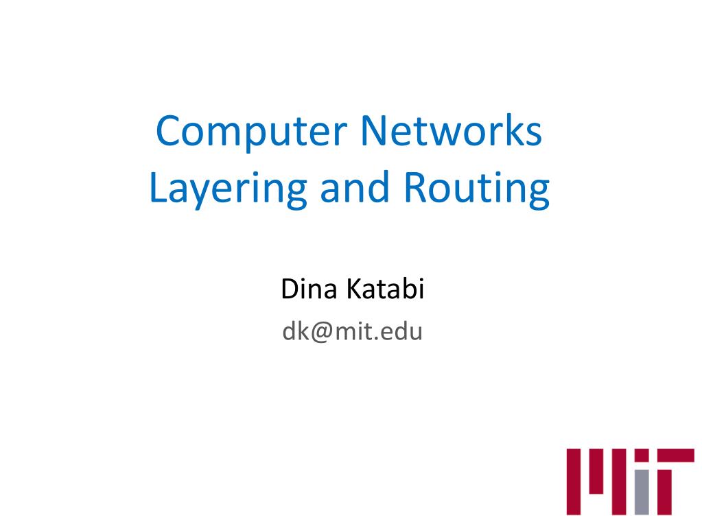 PPT - Computer Networks Layering and Routing PowerPoint Presentation ...