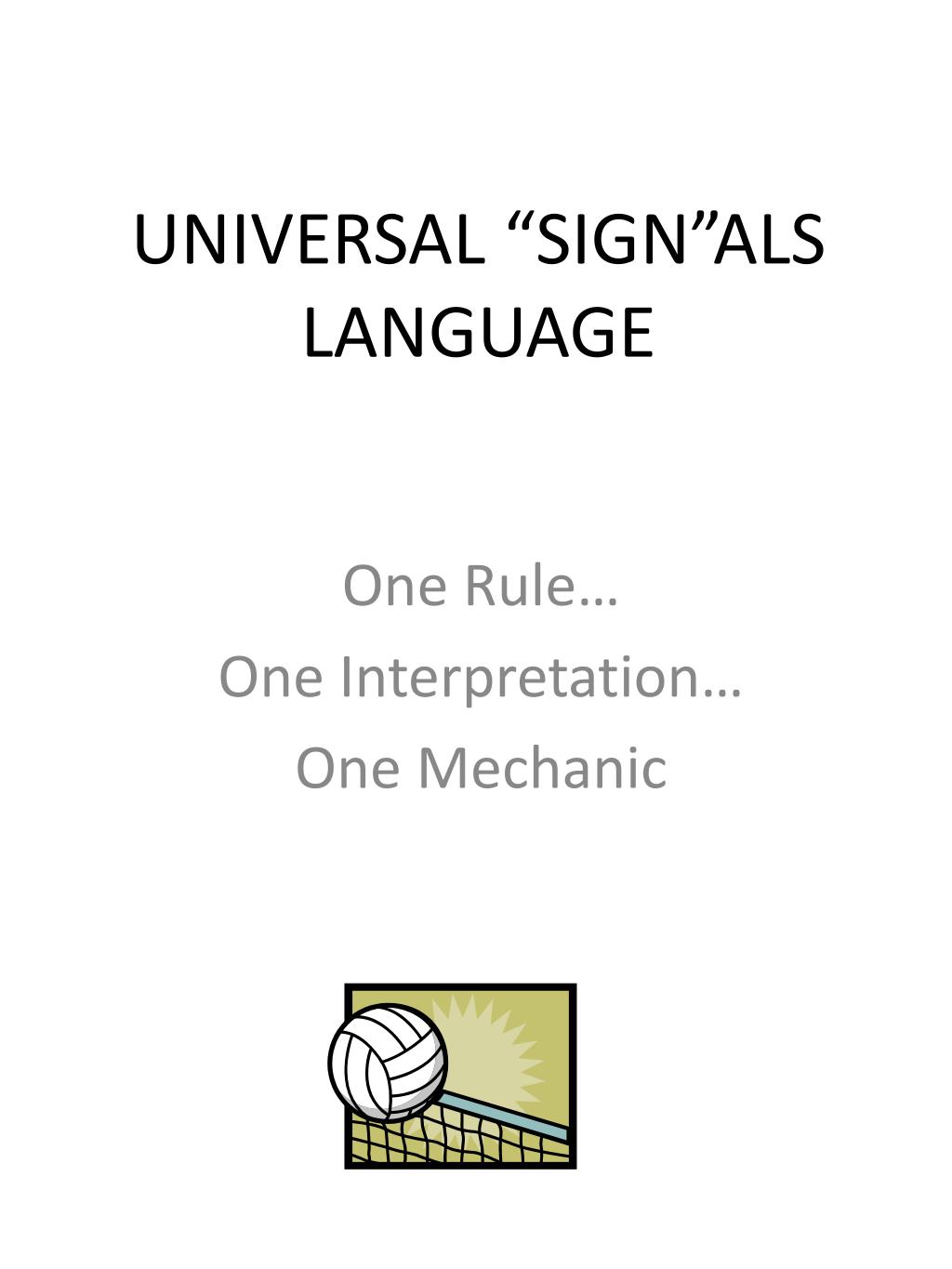 PPT - UNIVERSAL “SIGN”ALS LANGUAGE PowerPoint Presentation, free ...