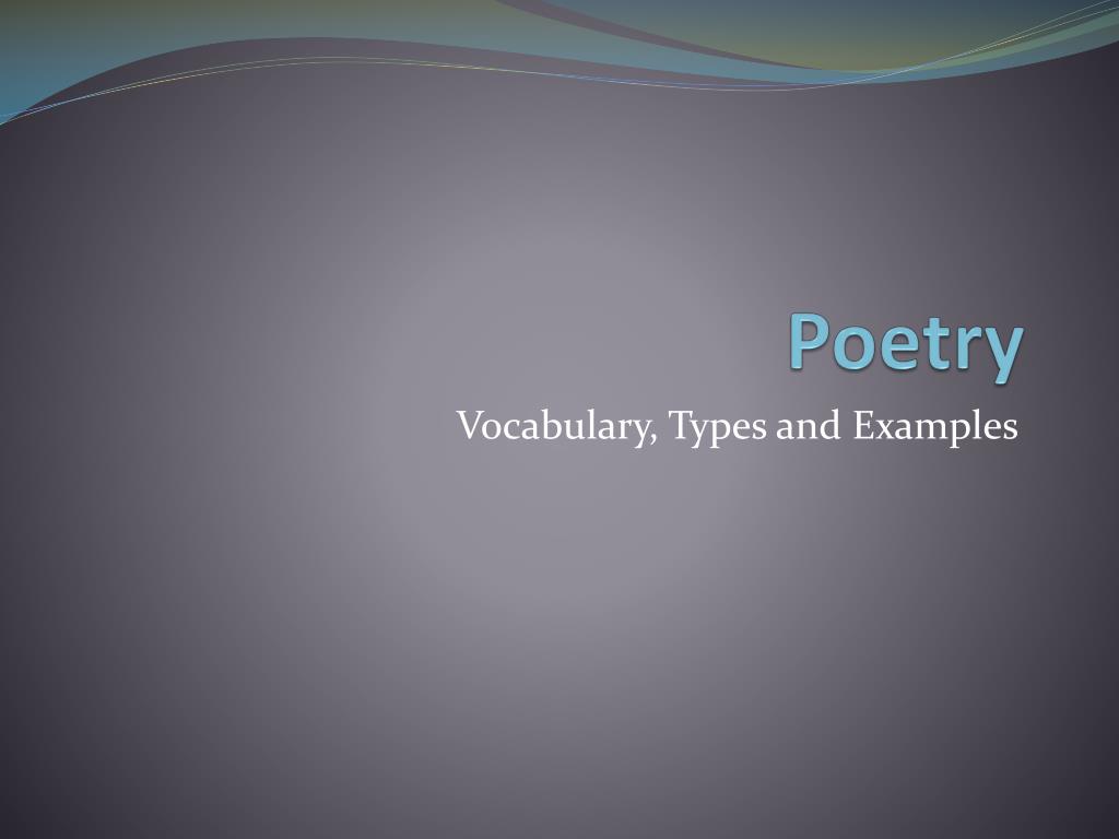 PPT - Poetry PowerPoint Presentation, free download - ID:2301206