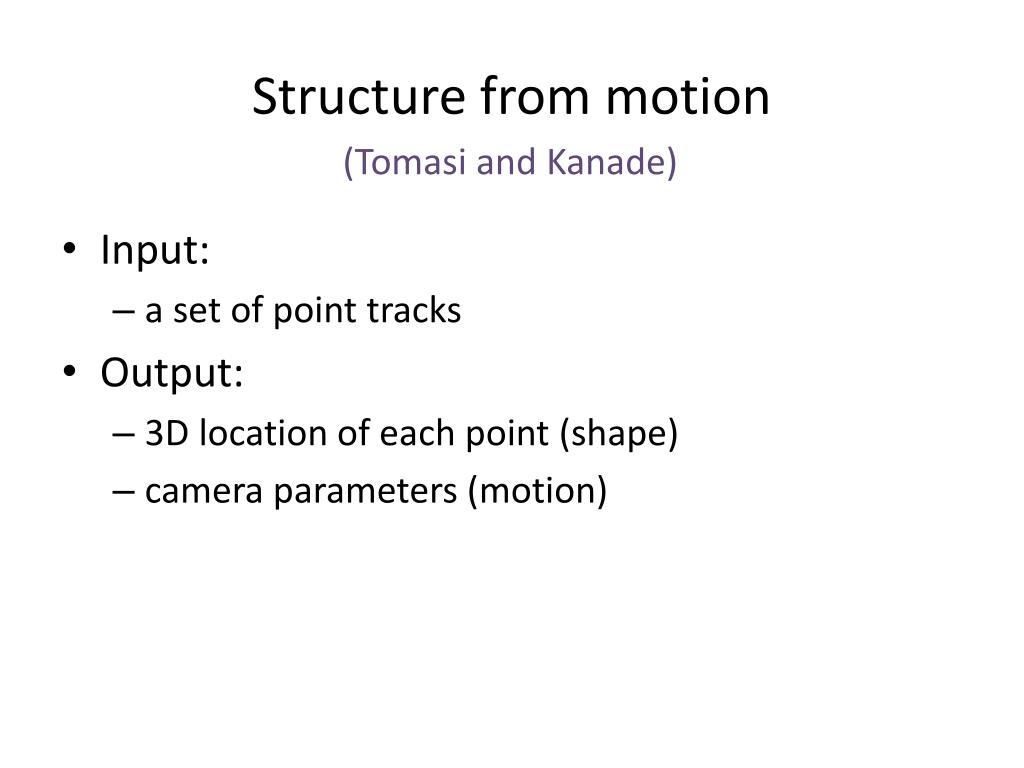 PPT - Structure from motion PowerPoint Presentation, free download - ID ...