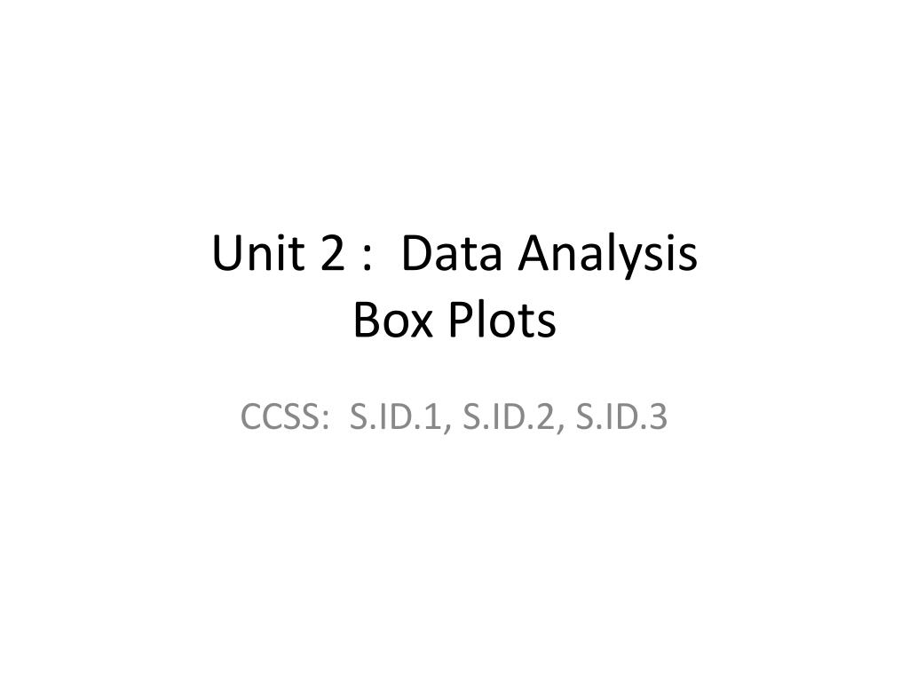 PPT - Unit 2 : Data Analysis Box Plots PowerPoint Presentation, free ...