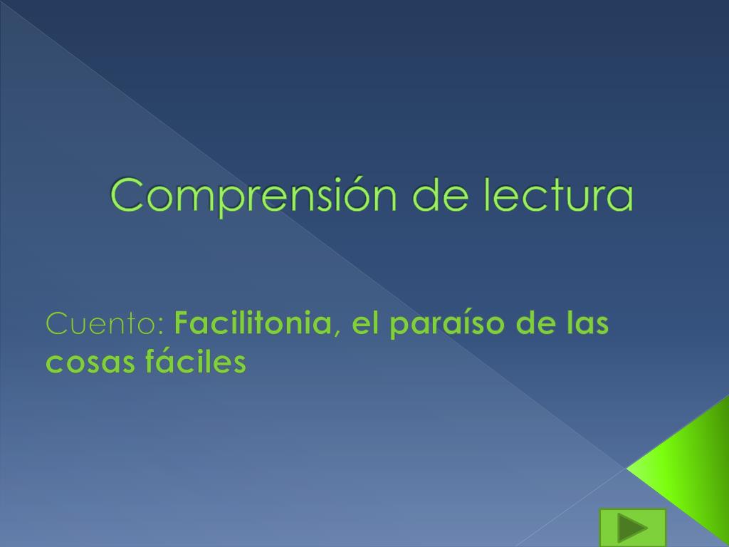 PPT - Comprensión de lectura PowerPoint Presentation, free download ...