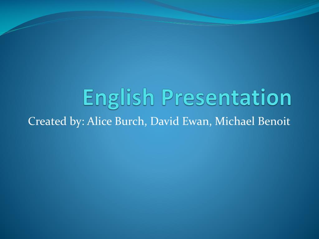 PPT - English Presentation PowerPoint Presentation, free download - ID ...