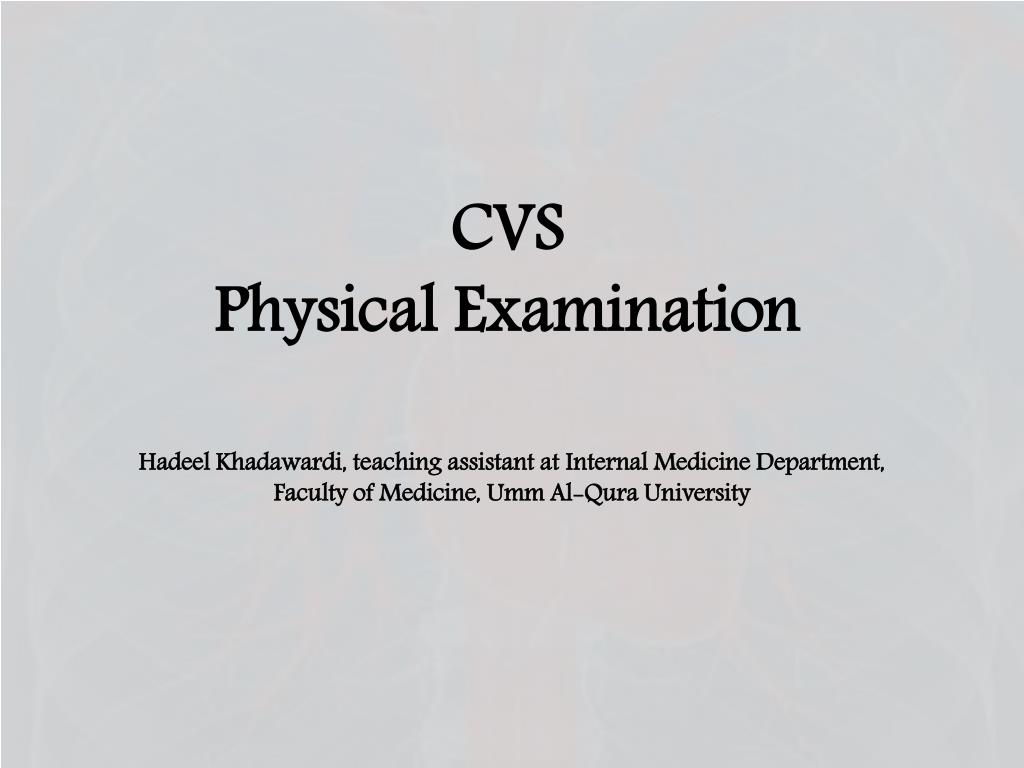 PPT - CVS Physical Examination PowerPoint Presentation, free download - ID:2316484