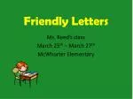 PPT - Writing Friendly Letters PowerPoint Presentation, free download ...