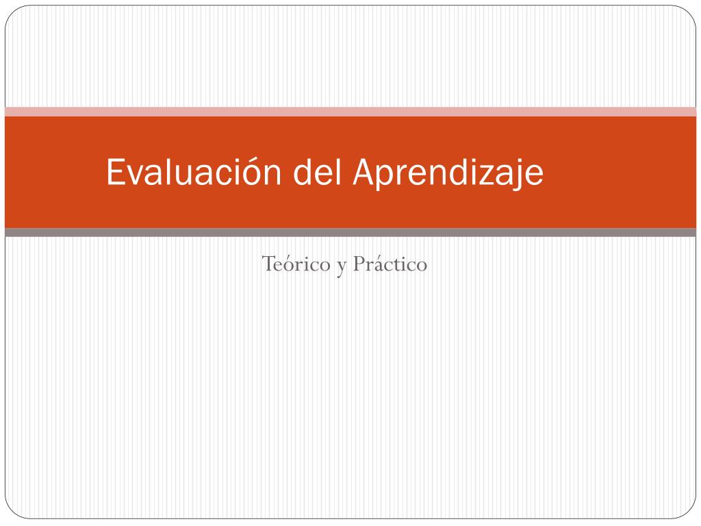 PPT - Evaluación del Aprendizaje PowerPoint Presentation, free download ...