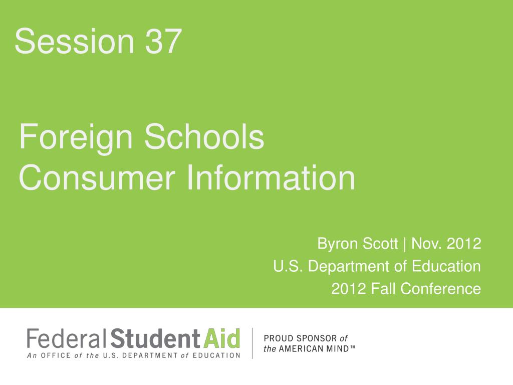 PPT - Fulfilling Foreign School Consumer Information Disclosure ...