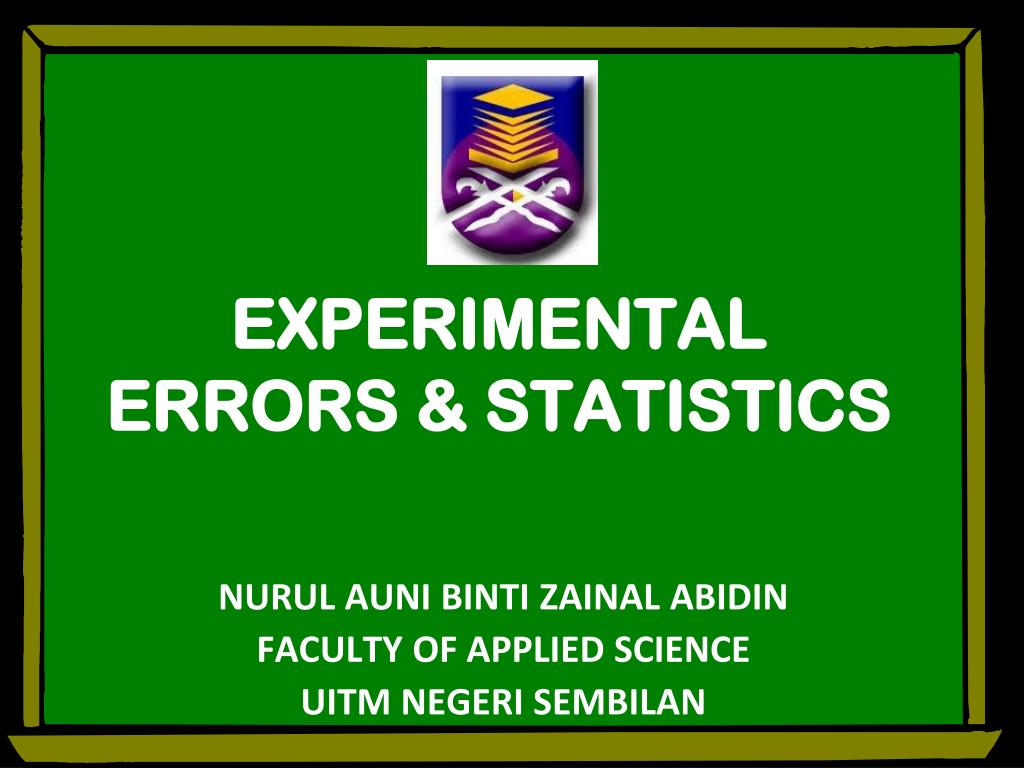 PPT - EXPERIMENTAL ERRORS & STATISTICS PowerPoint Presentation - ID:2321641