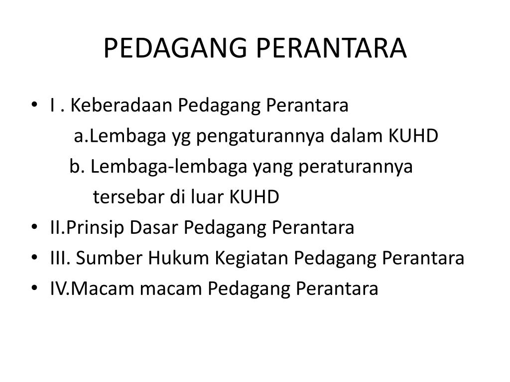 PPT - PEDAGANG PERANTARA PowerPoint Presentation, free download - ID ...