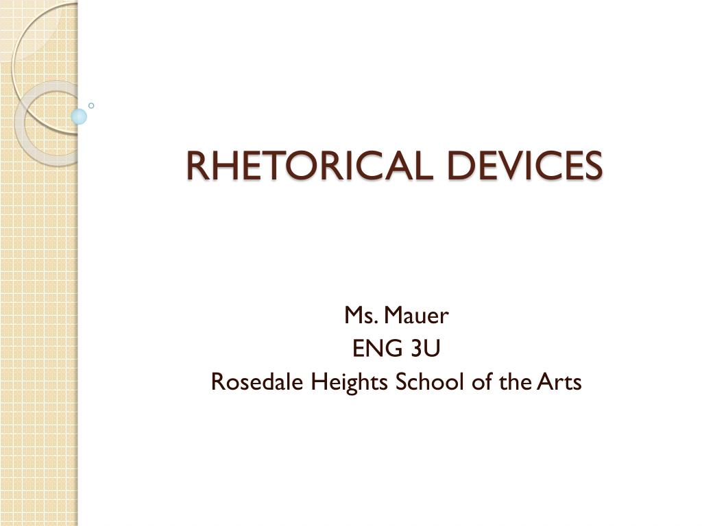 PPT - RHETORICAL DEVICES PowerPoint Presentation, free download - ID ...