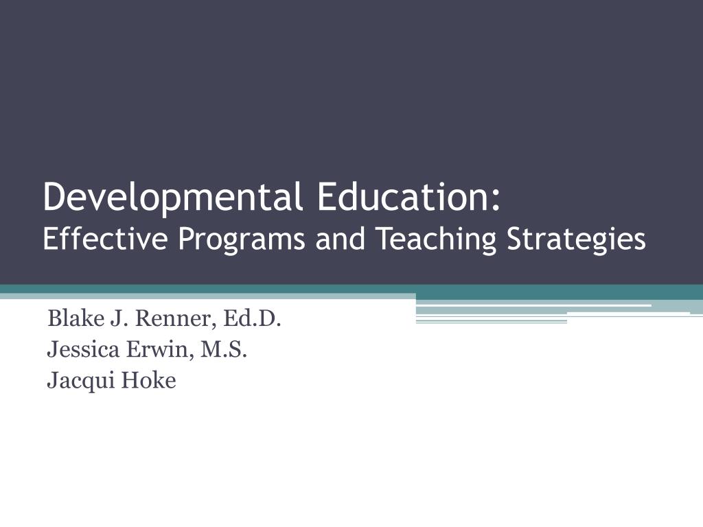 PPT - Developmental Education: Effective Programs and Teaching ...