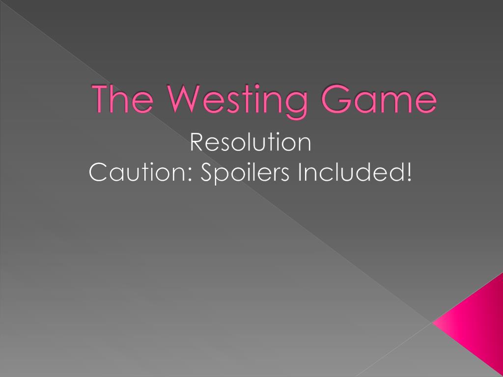 PPT - The Westing Game PowerPoint Presentation, free download - ID:2325493