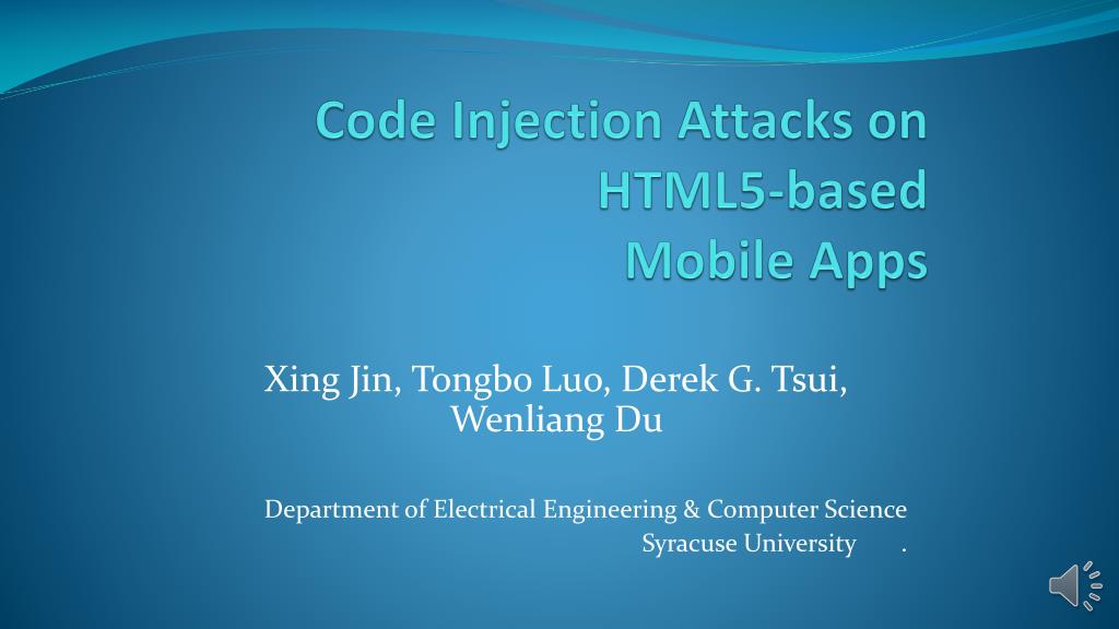 Ppt Code Injection Attacks On Html5 Based Mobile Apps Powerpoint 