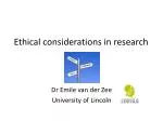 PPT - Ethical considerations in educational research PowerPoint ...