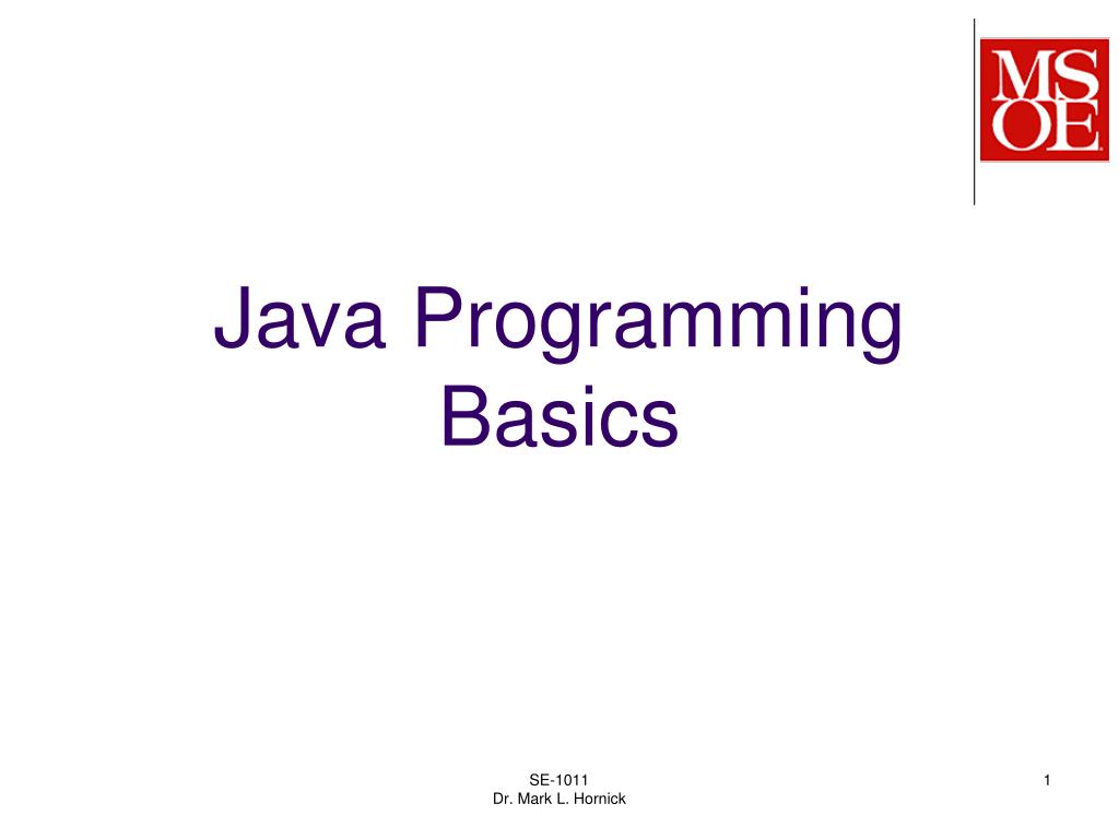 PPT - Java Programming Basics PowerPoint Presentation, free download ...