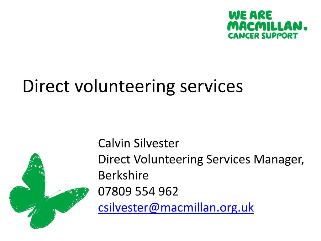 PPT - Direct volunteering services PowerPoint Presentation, free ...