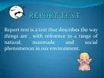 PPT - REPORT TEXT PowerPoint Presentation, free download - ID:2614299