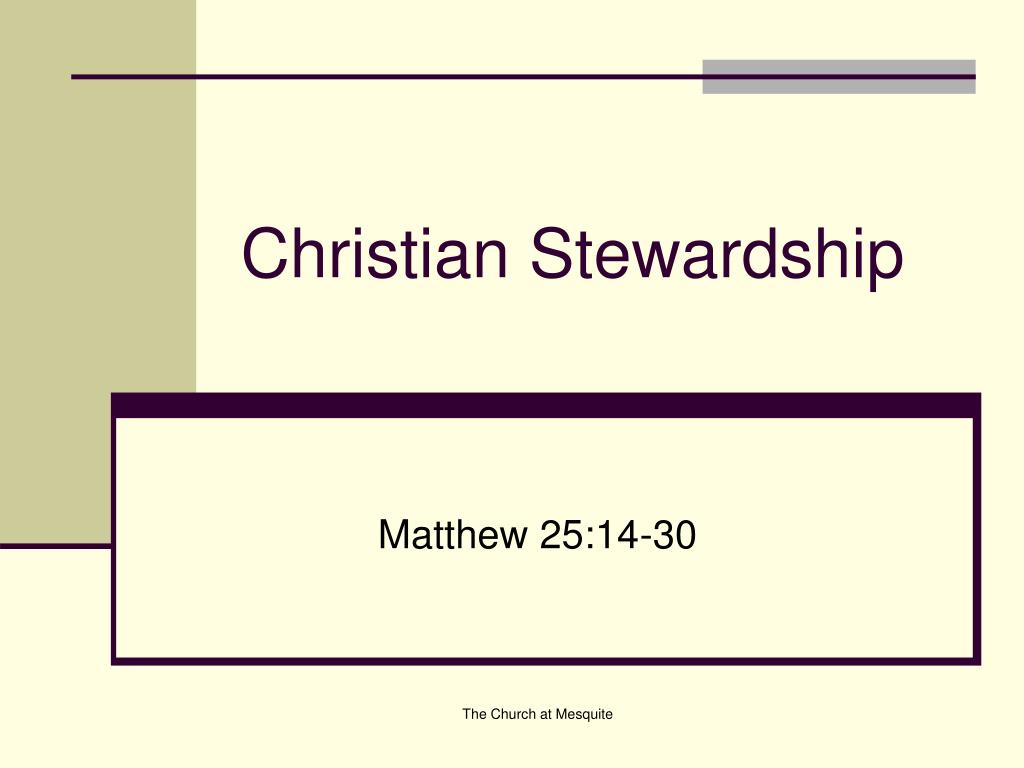PPT - Christian Stewardship PowerPoint Presentation, free download - ID ...