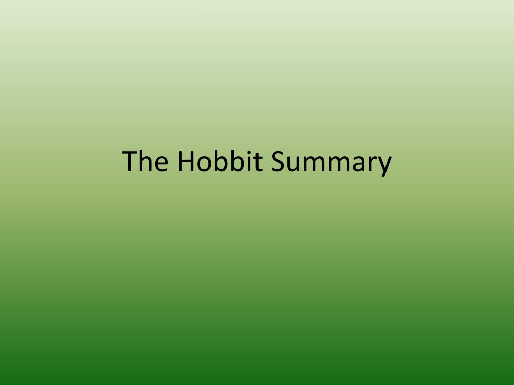 PPT - The Hobbit Summary PowerPoint Presentation, free download - ID ...