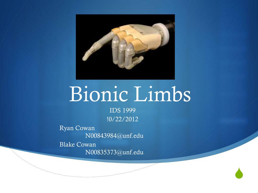 PPT - Bionic Limbs PowerPoint Presentation, free download - ID:2335749