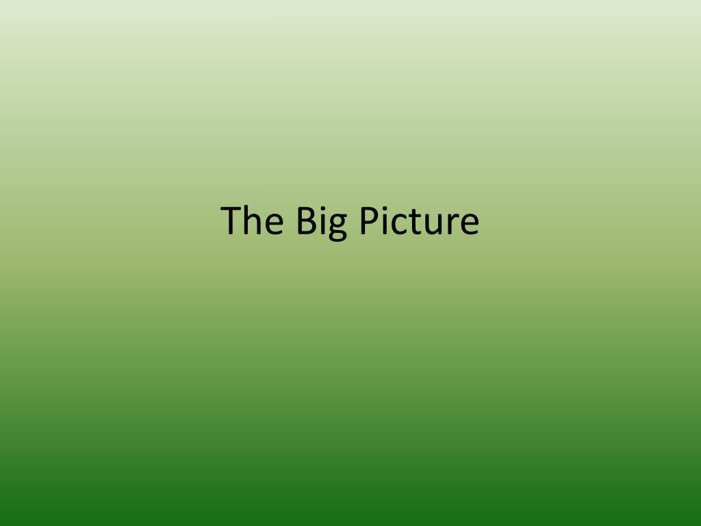 PPT - The Big Picture PowerPoint Presentation, free download - ID:2337065