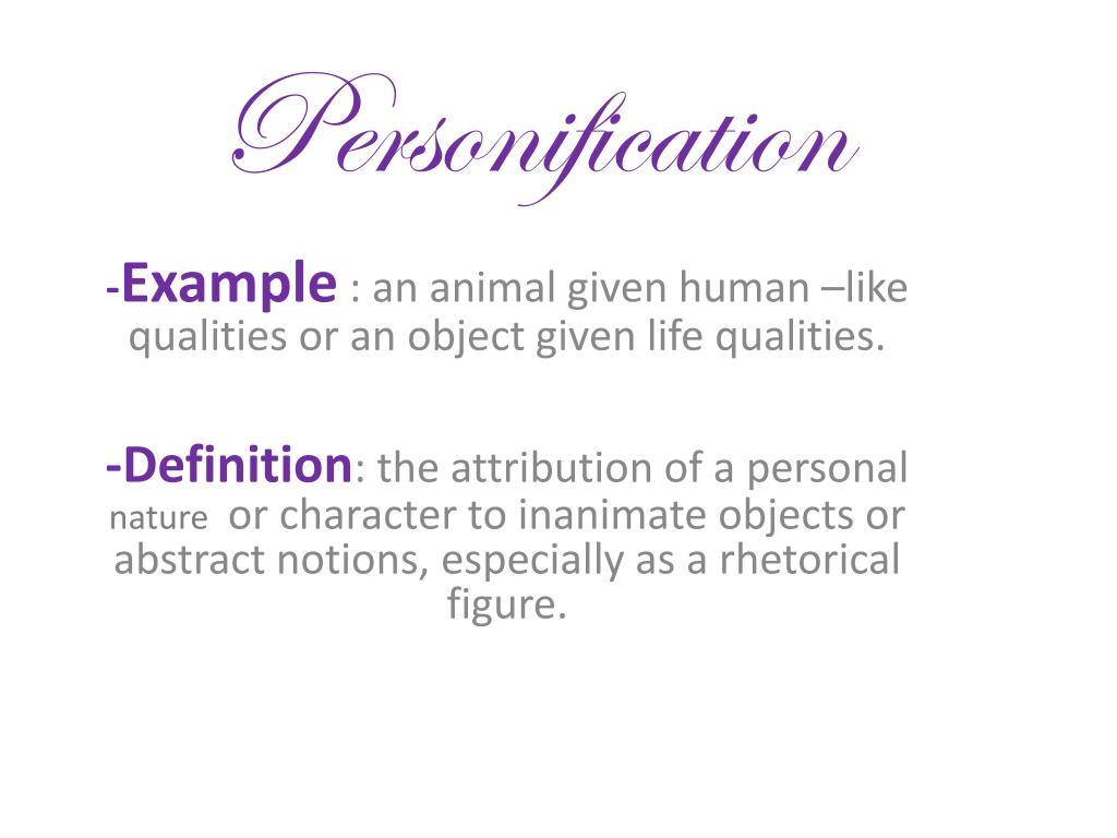 PPT - Personification PowerPoint Presentation, free download - ID:2338970