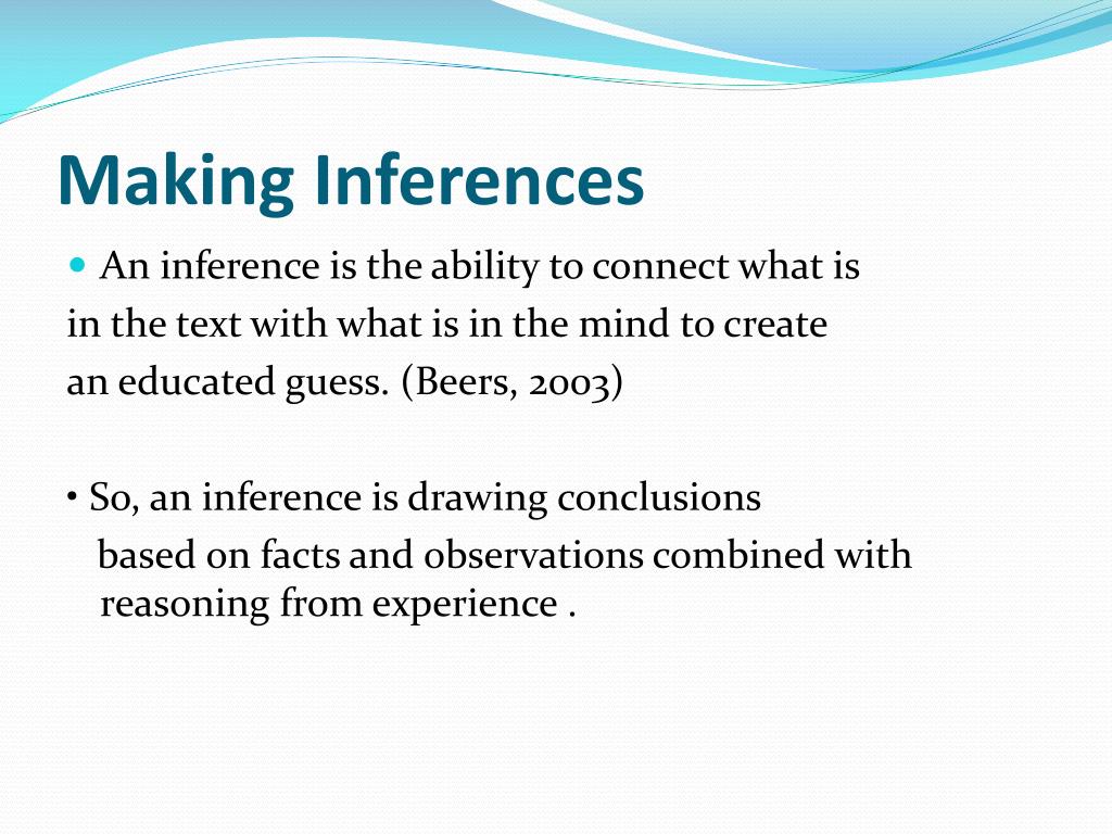 PPT - Making Inferences PowerPoint Presentation, free download - ID:2342770