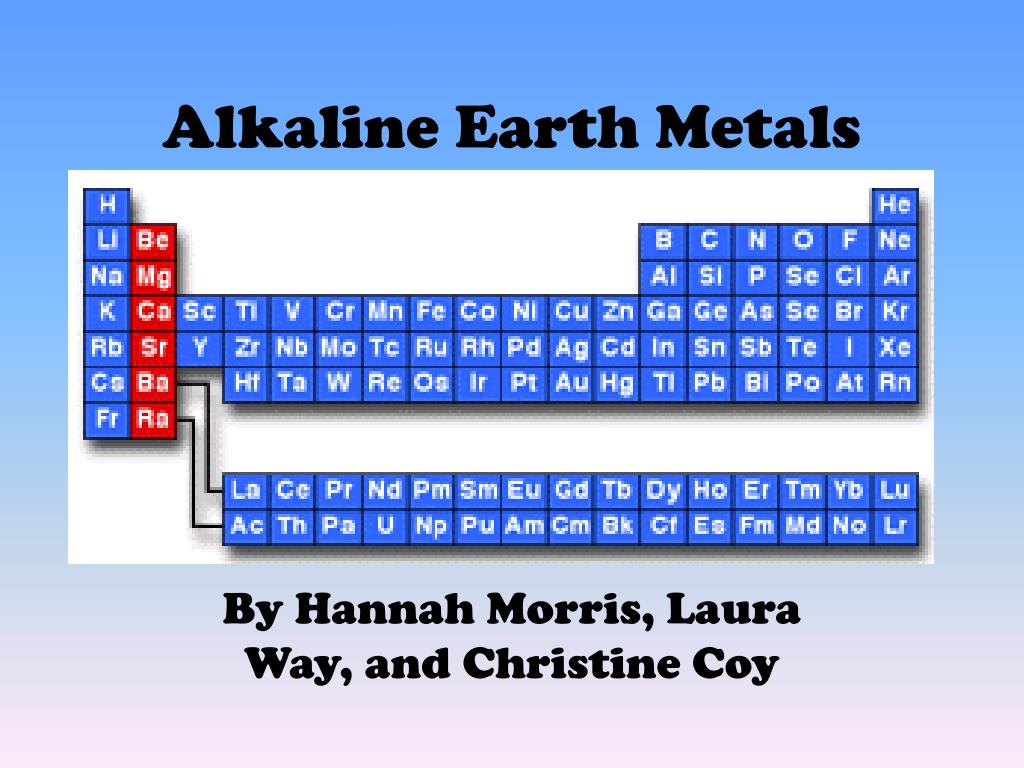 PPT - Alkaline Earth Metals PowerPoint Presentation, free download - ID ...
