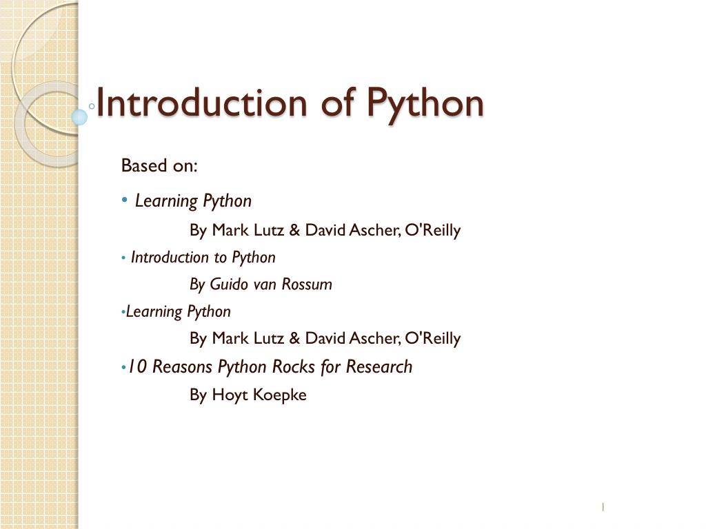 PPT - Introduction of Python PowerPoint Presentation, free download ...