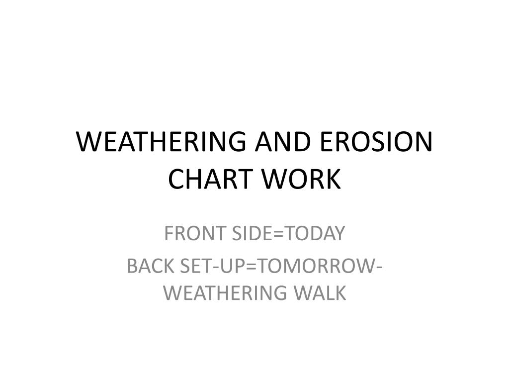 PPT - WEATHERING AND EROSION CHART WORK PowerPoint Presentation, free ...