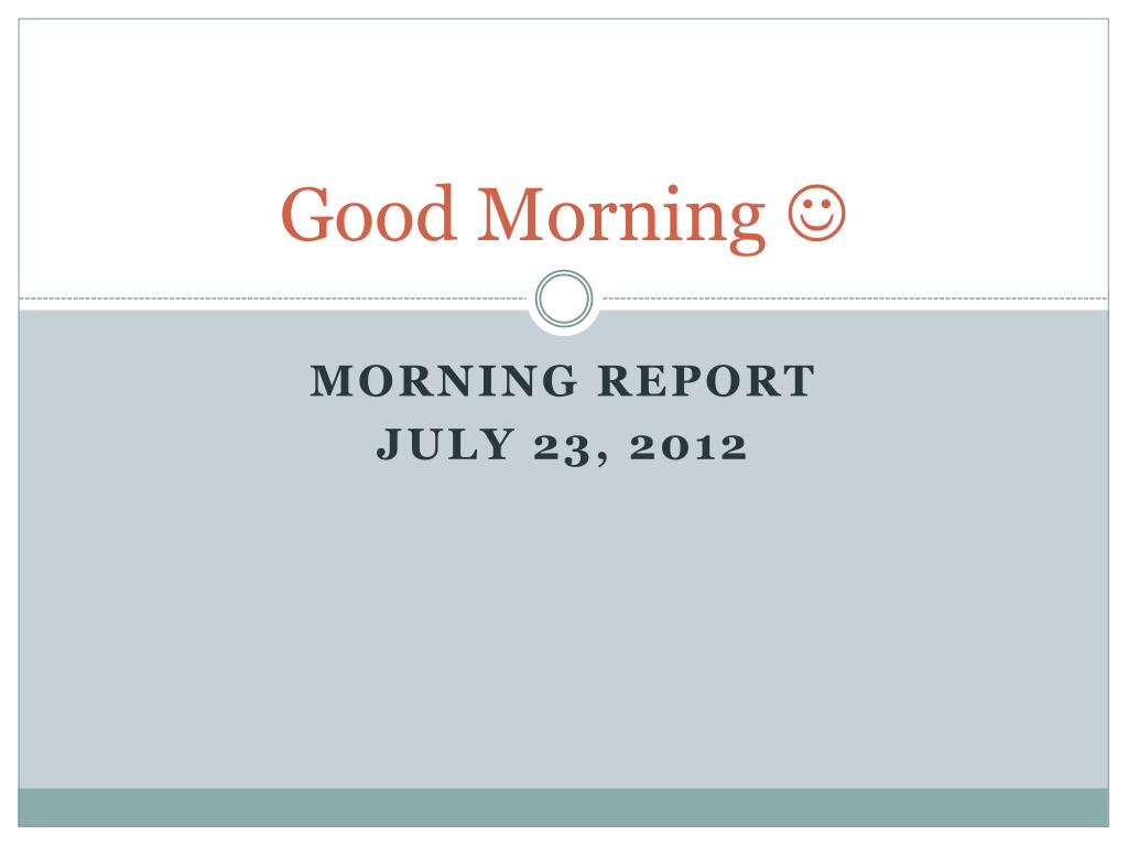 PPT - Good Morning PowerPoint Presentation, free download - ID:2347799