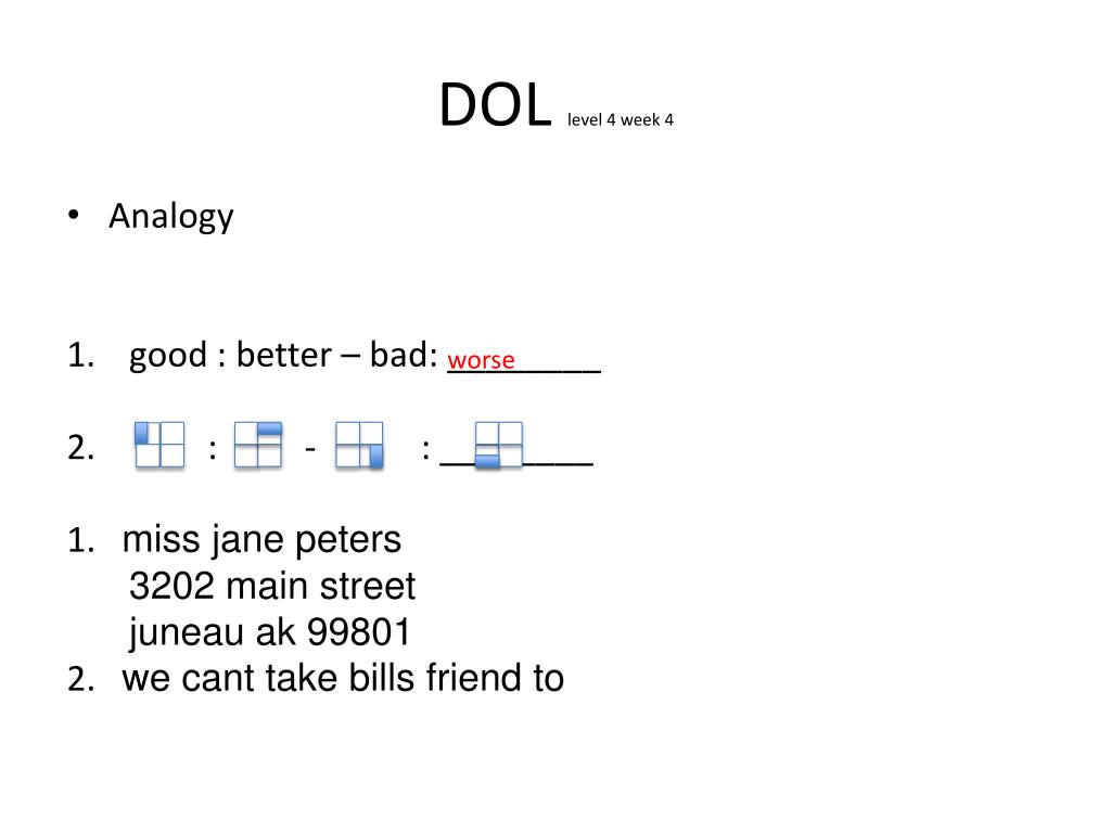 PPT - DOL level 4 week 4 PowerPoint Presentation, free download - ID ...