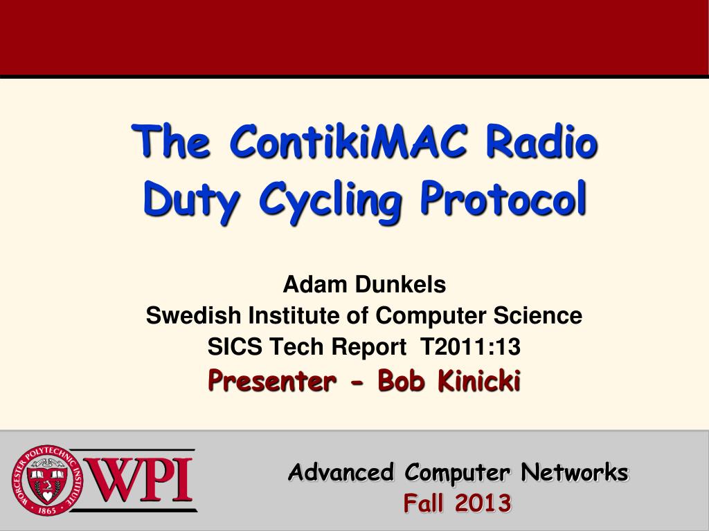 PPT - Advanced Computer Networks Fall 2013 PowerPoint Presentation ...