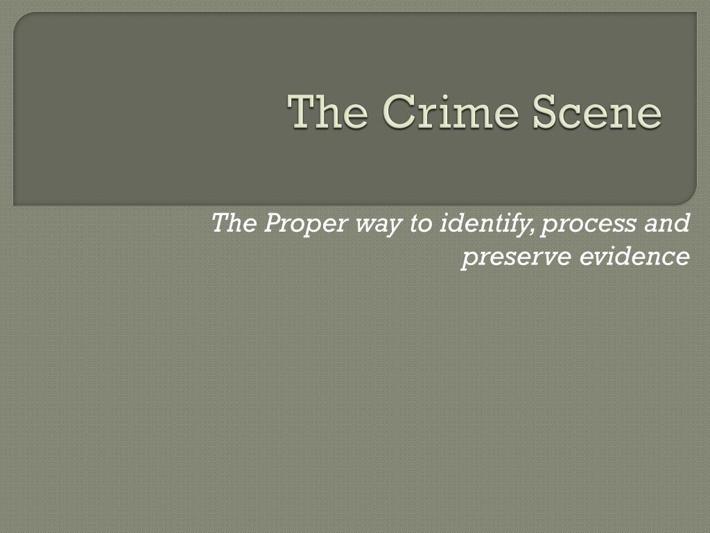 PPT - The Crime Scene PowerPoint Presentation, free download - ID:2348894