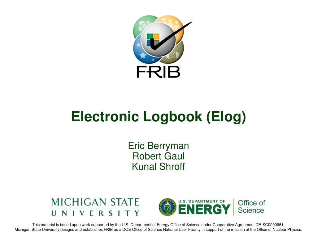 PPT - Electronic Logbook (Elog) PowerPoint Presentation, free download ...
