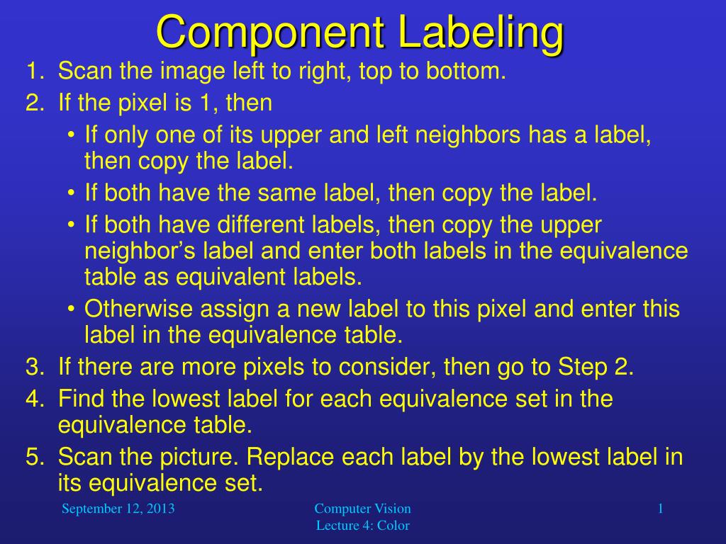 PPT - Component Labeling PowerPoint Presentation, free download - ID ...